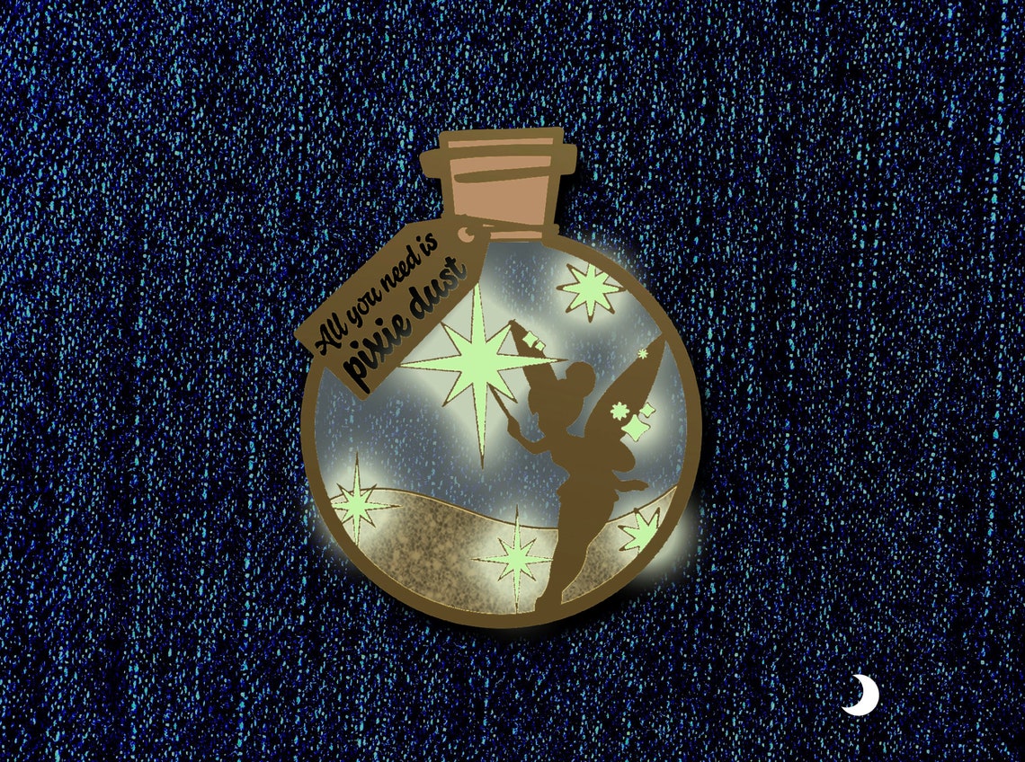 Clear Pixie Dust Pin Potion Clear & Glowing Enamel : Fairy - Etsy