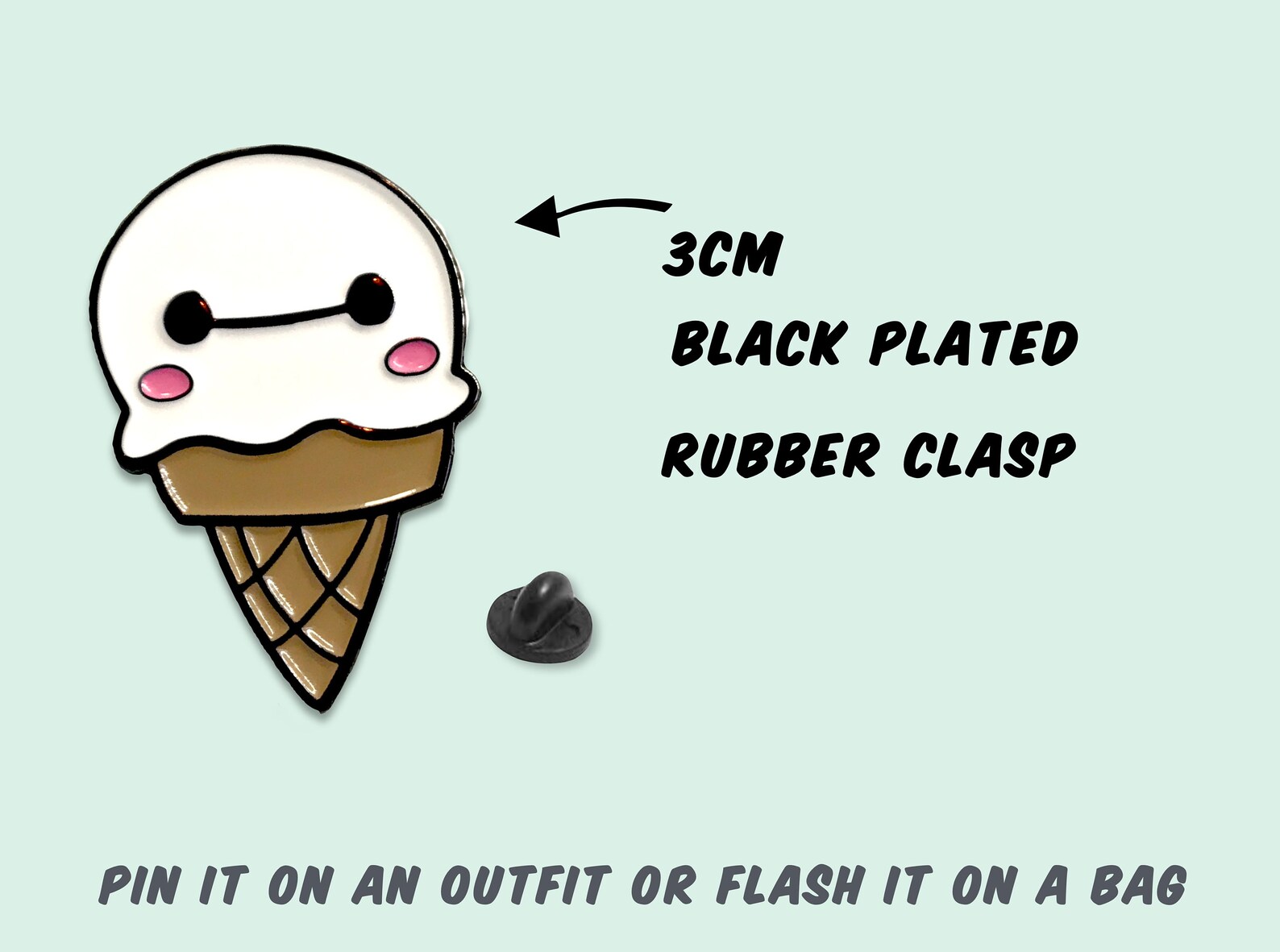 ENAMEL LAPEL PIN : Ice Cream - Etsy