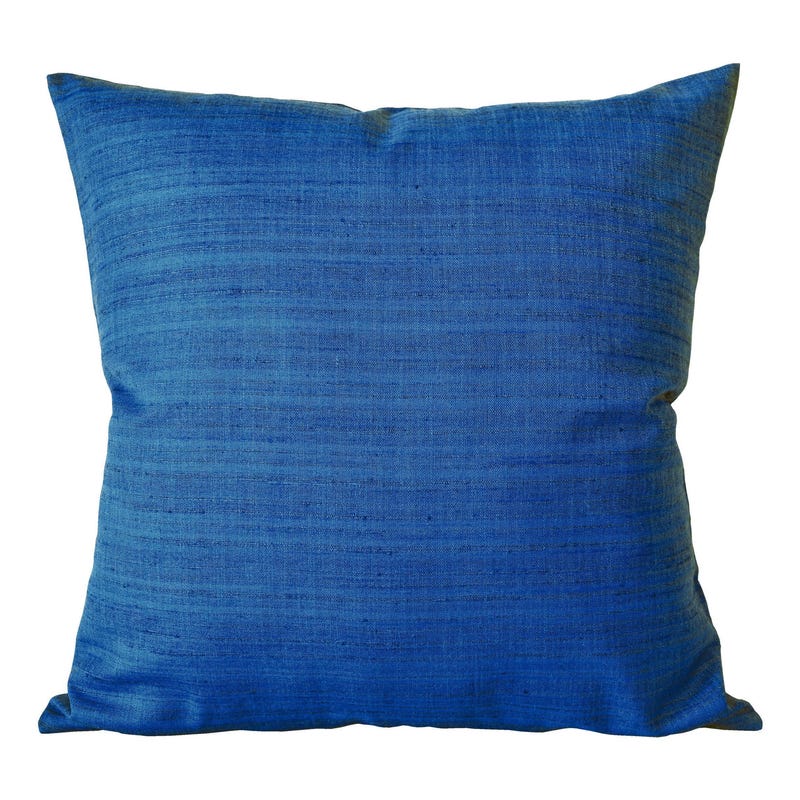 Bright Blue Pillow - Etsy