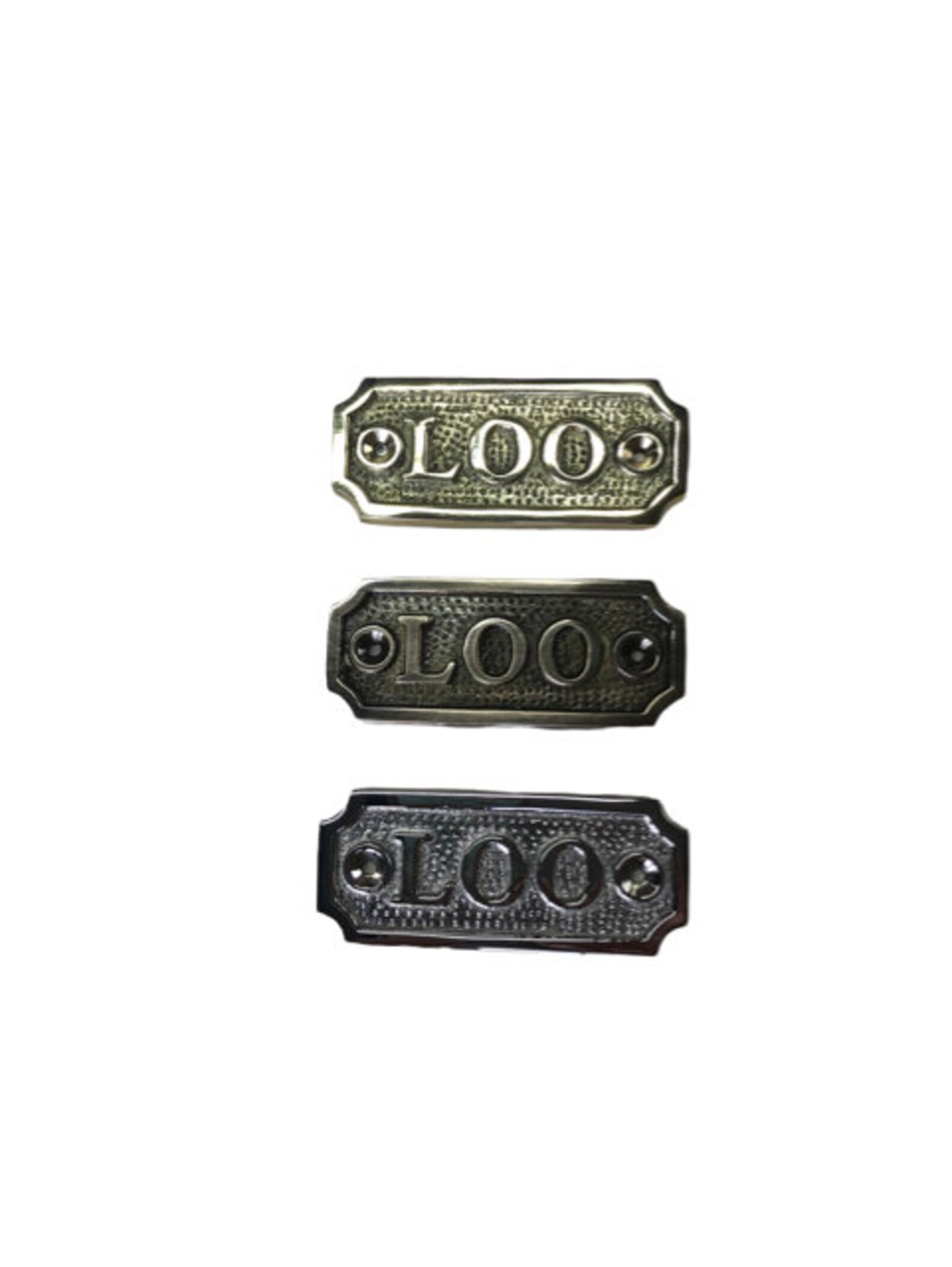 Solid Brass loo Door Sign in a Choice of Three - Etsy
