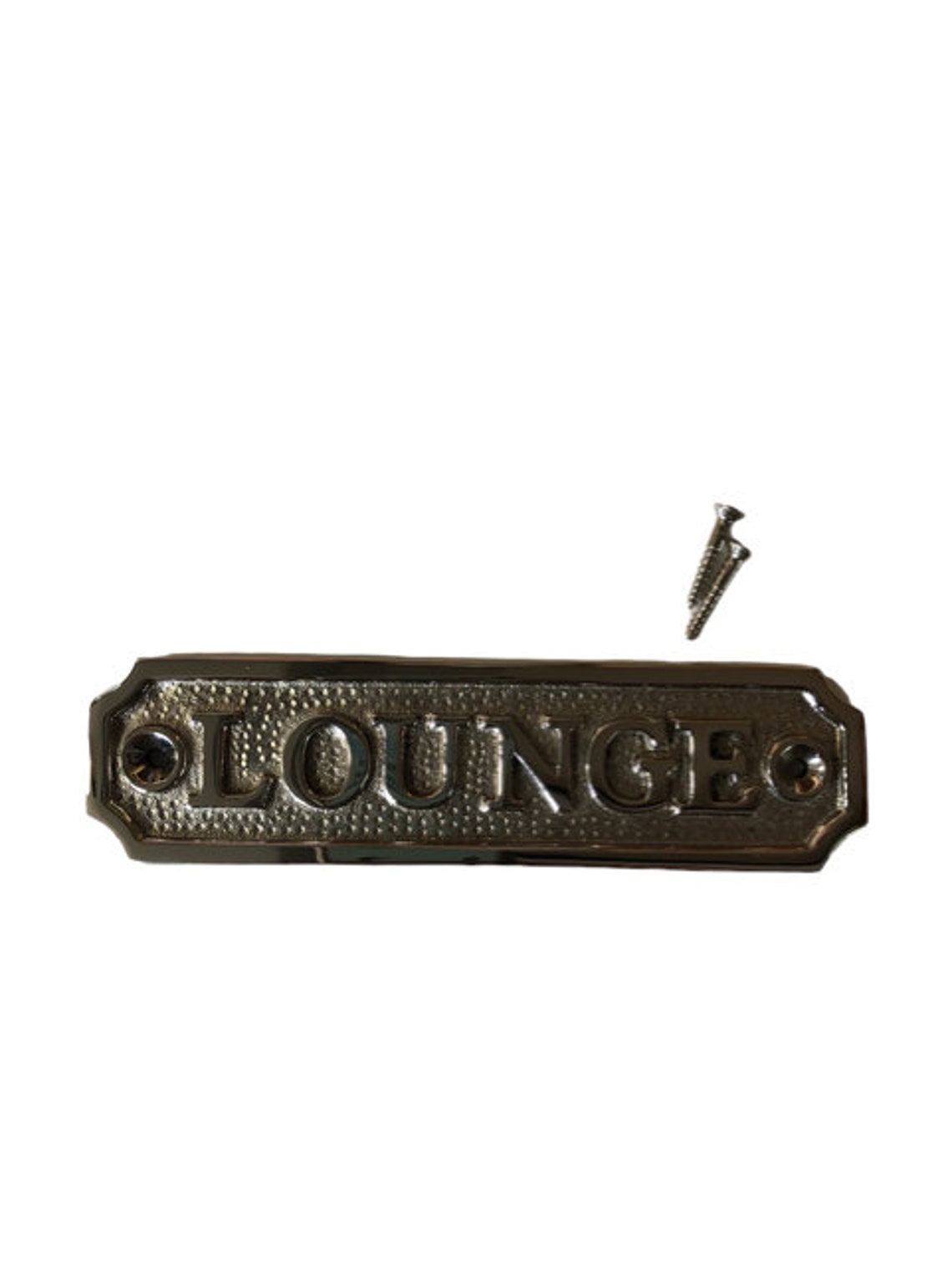 Lounge Door Sign Available in Three Finishes Nickel Antique - Etsy