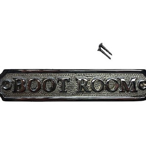 Boot Room Door Sign 17 X 3.4cm Plaque Sent With Screws, Solid Brass ...