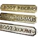 Boot Room Door Sign 17 X 3.4cm Plaque Sent With Screws, Solid Brass ...