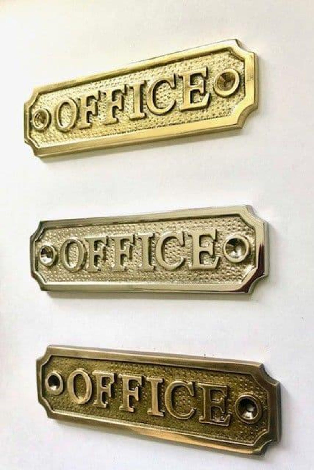 Office Door Sign Made From Solid Brass With a Choice of Finish. Brass ...