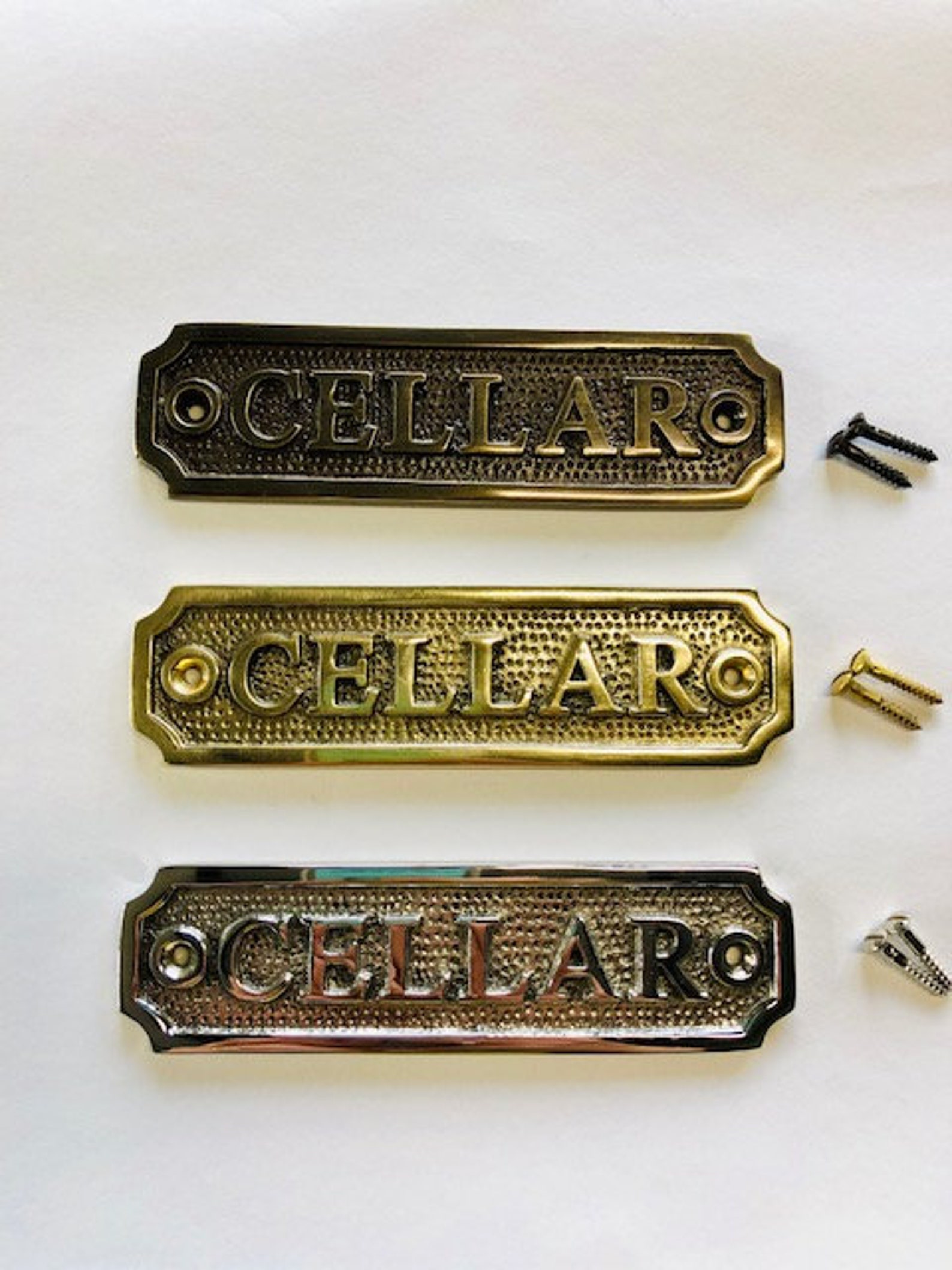 Cellar Door Sign Available in Three Finishes Nickel Antique - Etsy