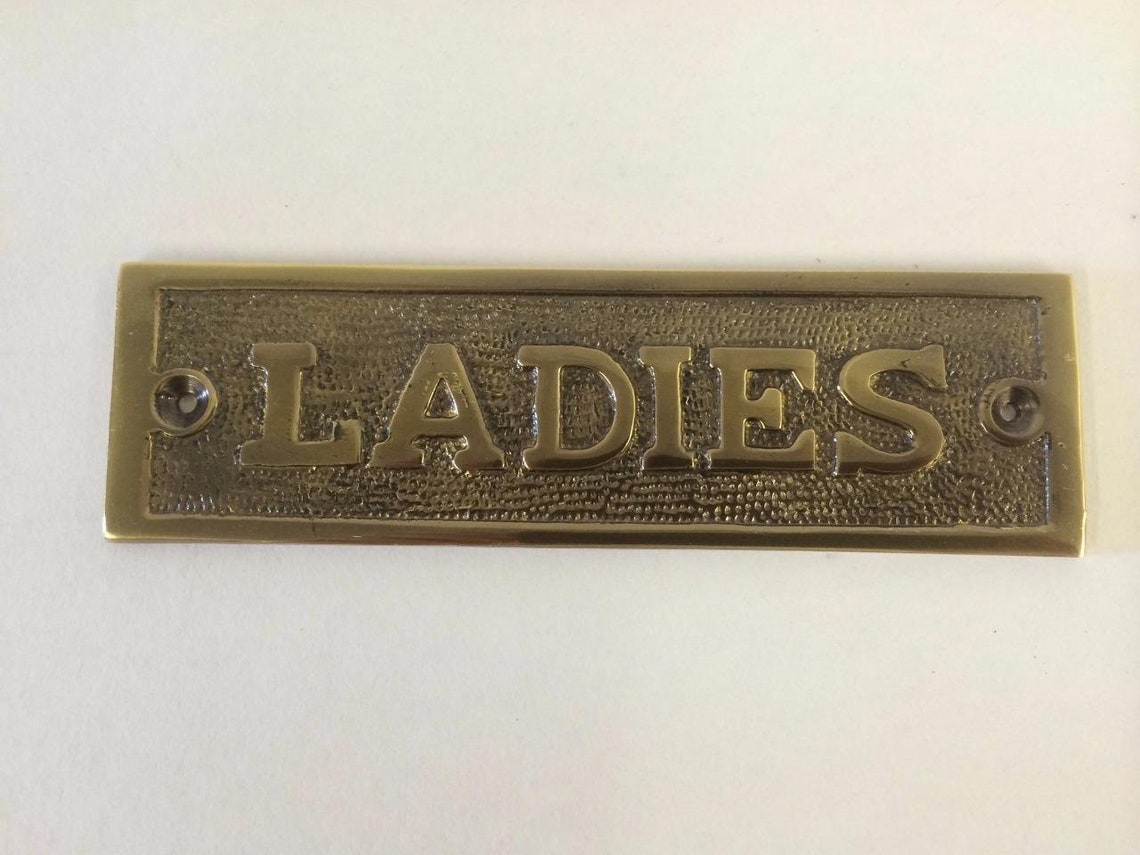 Ladies Toilet Bathroom Door Sign Available in Three Finishes - Etsy