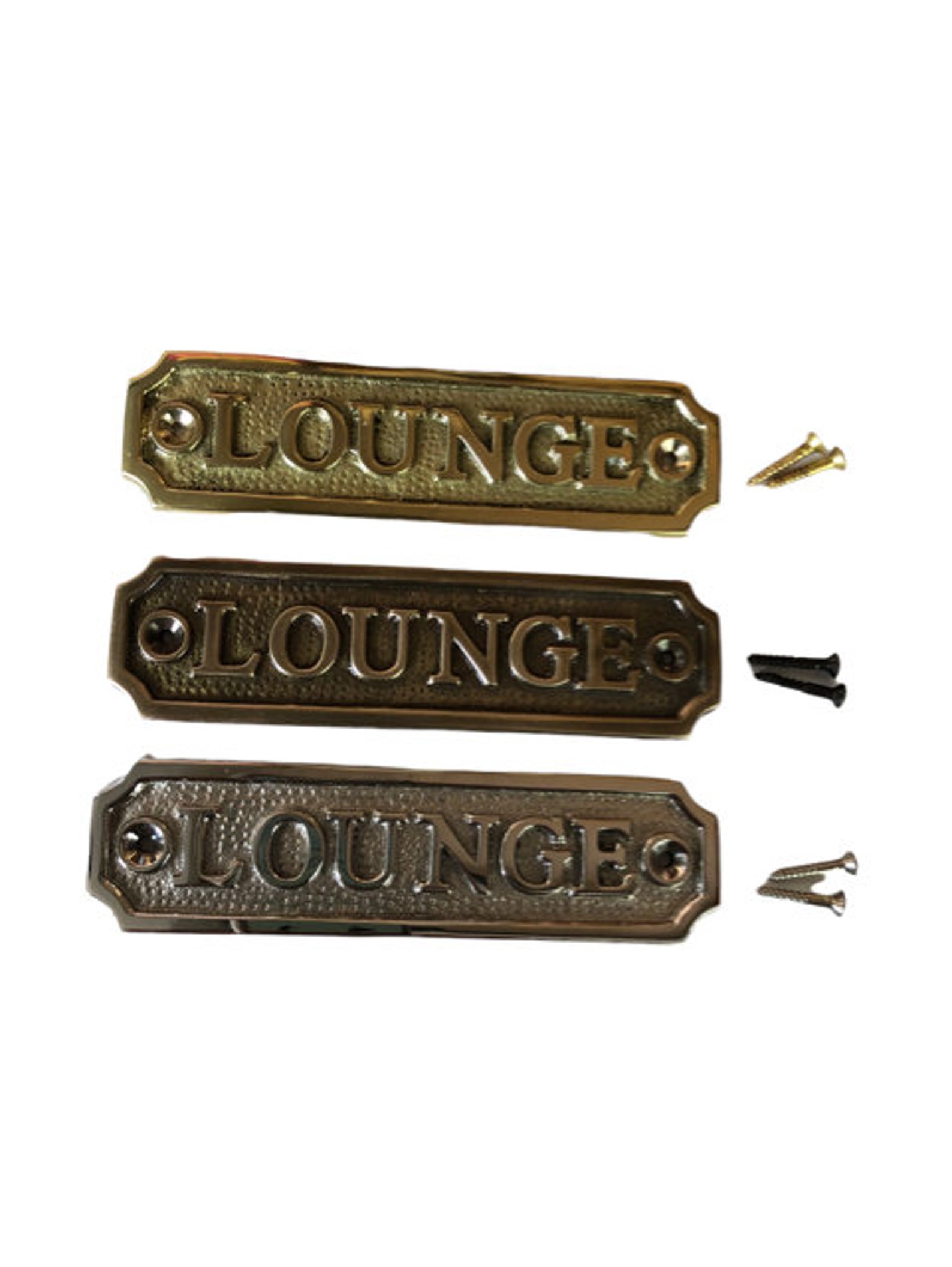 Lounge Door Sign Available in Three Finishes Nickel Antique - Etsy