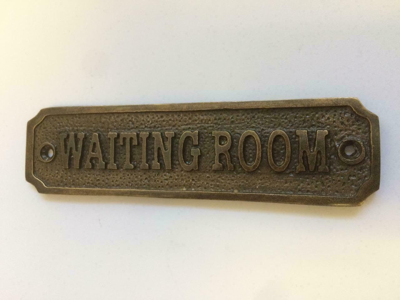 Waiting Room Door Sign Available in Three Finishes Nickel - Etsy UK