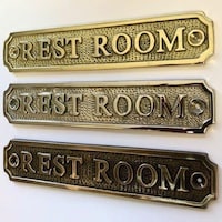 Metal Restroom Sign - Powder Coated - Etsy