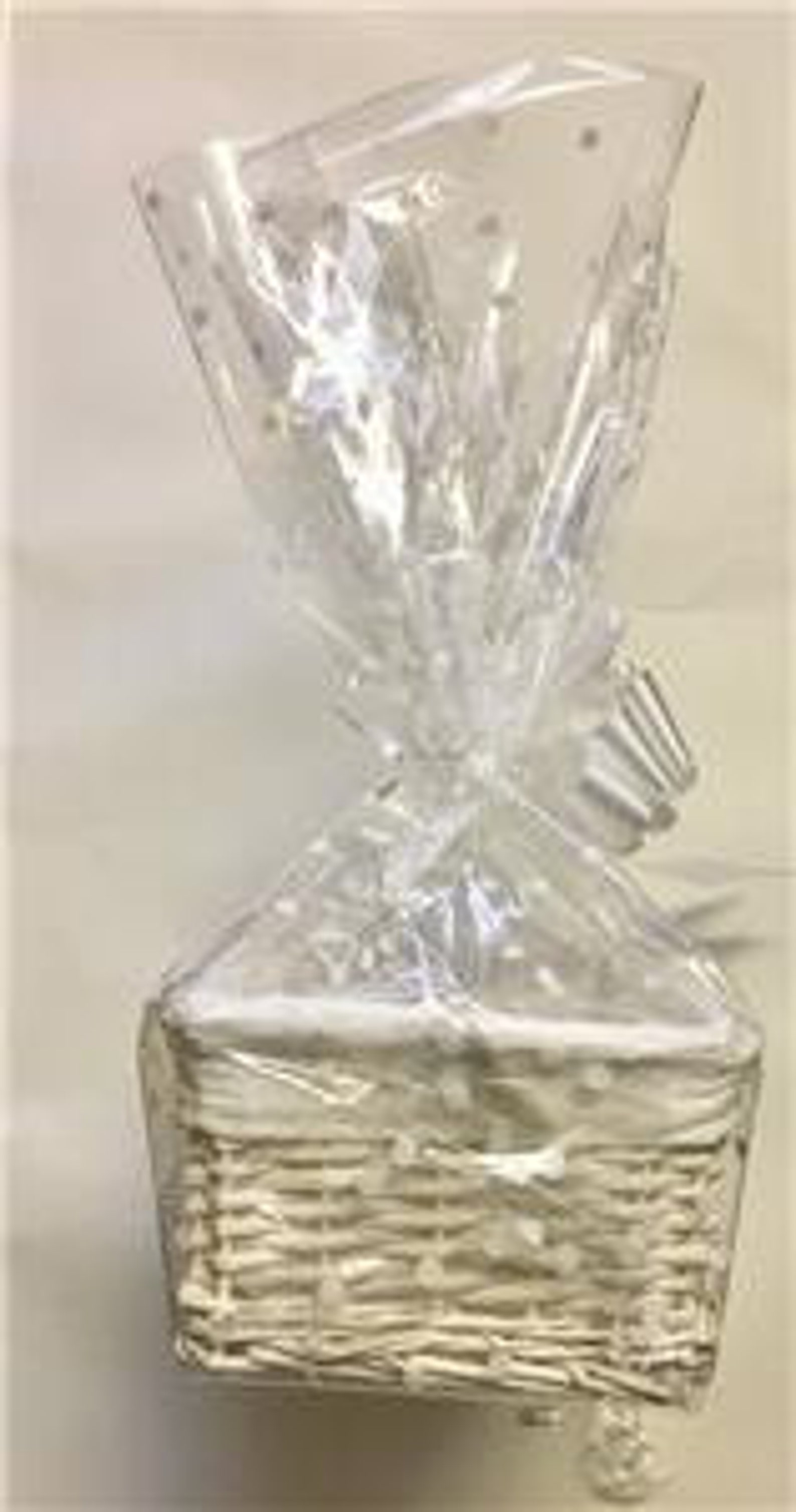 Small White Hamper Basket, Cellophane and Pull Bow - Etsy UK