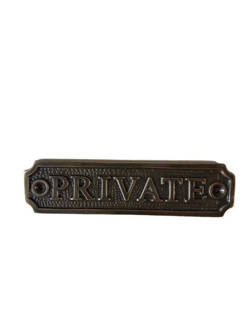 Private Door Sign Available in Three Finishes Nickel - Etsy