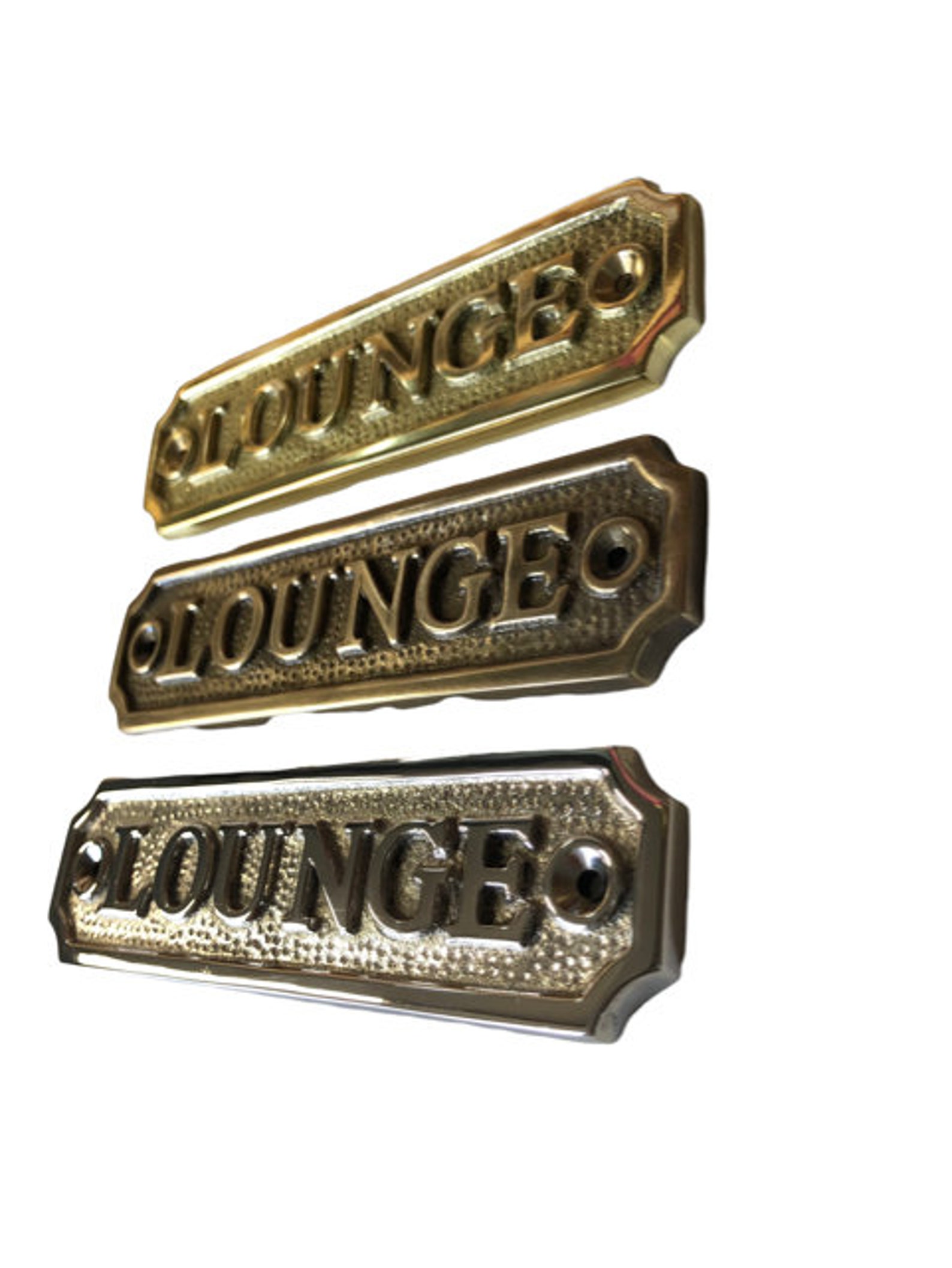 Lounge Door Sign Available in Three Finishes Nickel Antique - Etsy
