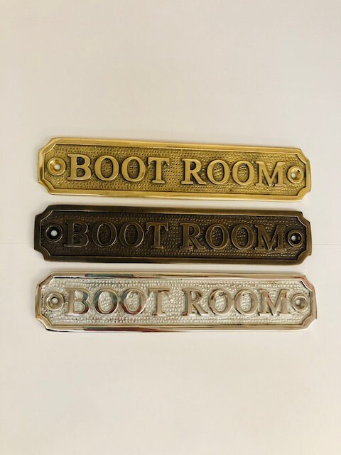 Boot room Door Sign 17 X 3.4cm plaque sent with screws solid | Etsy