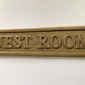Guest Room Door Sign Available in Three Finishes - Nickel, Antique ...