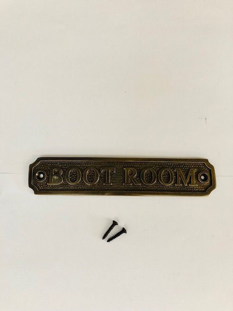 Boot room Door Sign 17 X 3.4cm plaque sent with screws solid | Etsy