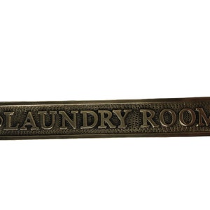 Larger Laundry Room Solid Brass Door Sign With a Choice of Finishes ...