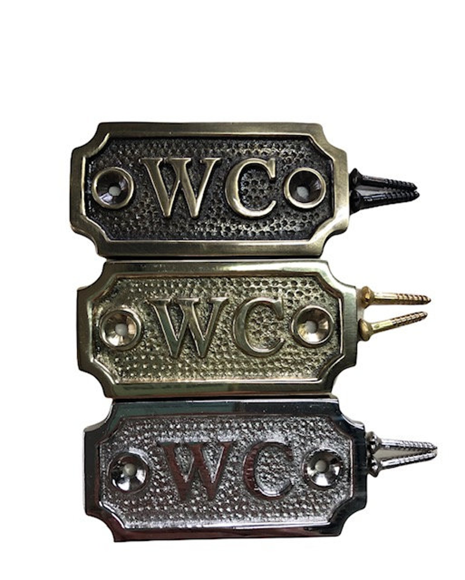 WC Door Sign Available in Three Finishes Silver Nickel - Etsy UK