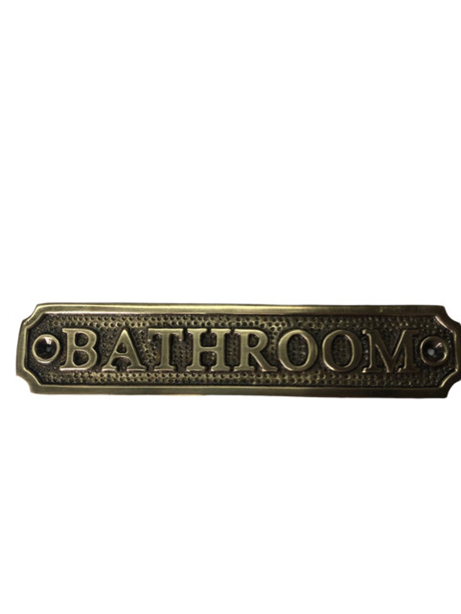 Bathroom Door Sign Available in Three Finishes Nickel - Etsy