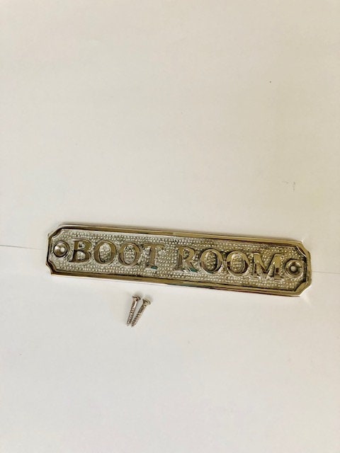 Boot room Door Sign 17 X 3.4cm plaque sent with screws solid | Etsy