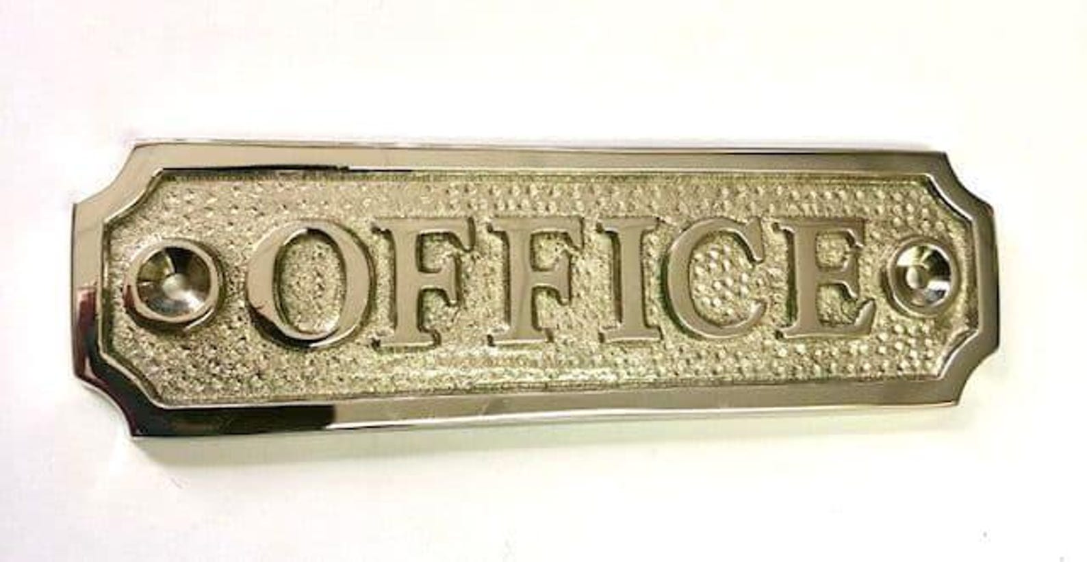 Office Door Sign Made From Solid Brass With a Choice of Finish. Brass ...
