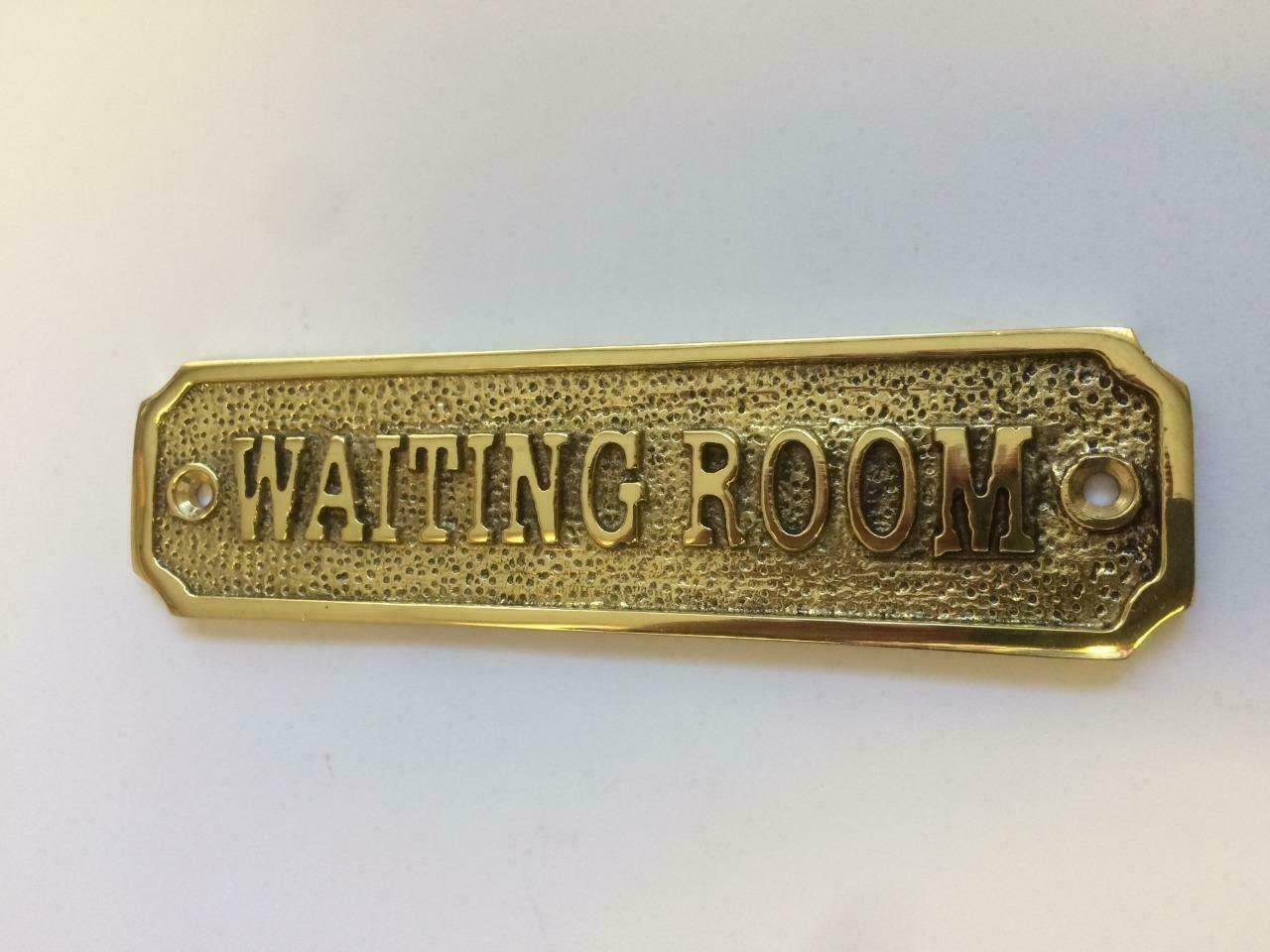 Waiting Room Door Sign Available in Three Finishes Nickel - Etsy UK