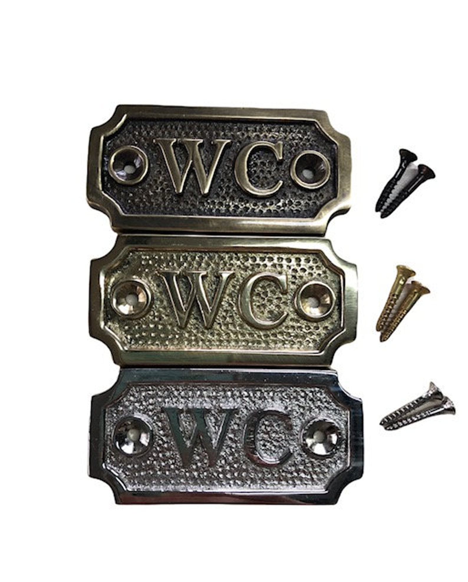 WC Door Sign Available in Three Finishes Silver Nickel - Etsy UK
