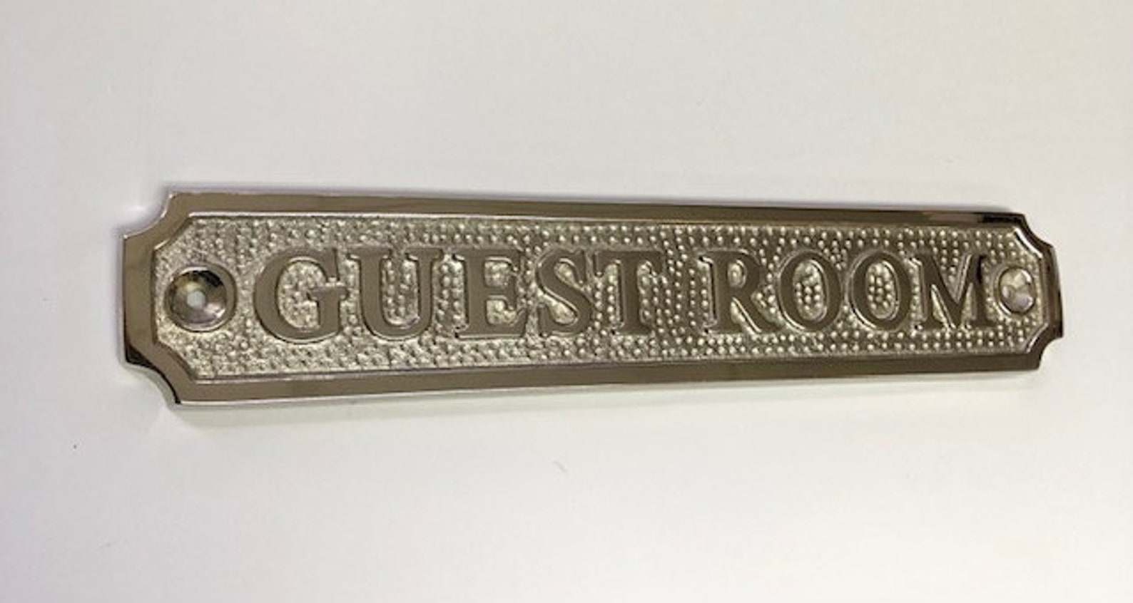 Guest Room Door Sign Available in Three Finishes - Nickel, Antique ...