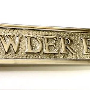 Powder Room Door Sign Made From Solid Brass Choose Finish. Brass ...