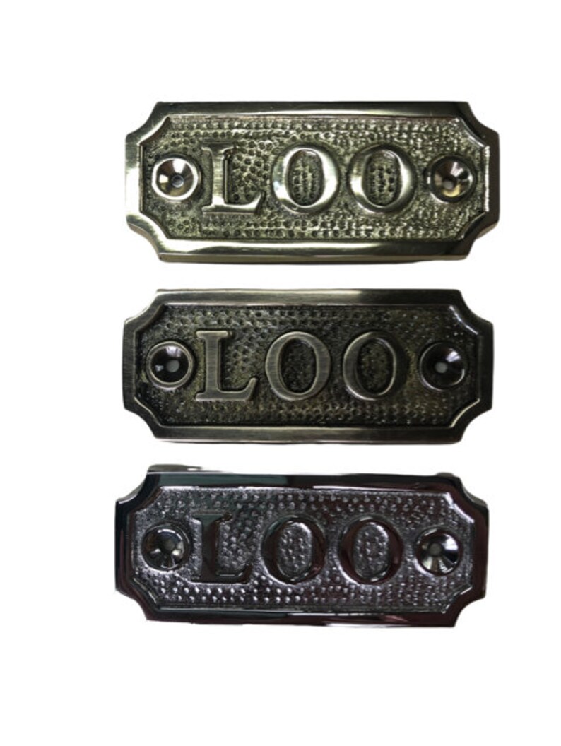 Solid Brass loo Door Sign in a Choice of Three - Etsy