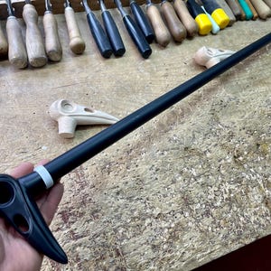Black Crow Skull Walking Cane Walking Stick Goth Style Raven Skull Cane ...