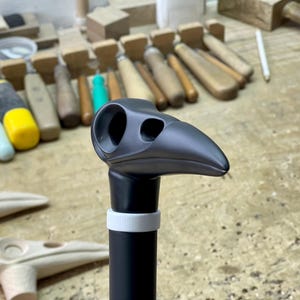 Black Crow Skull Walking Cane Walking Stick Goth Style Raven Skull Cane ...