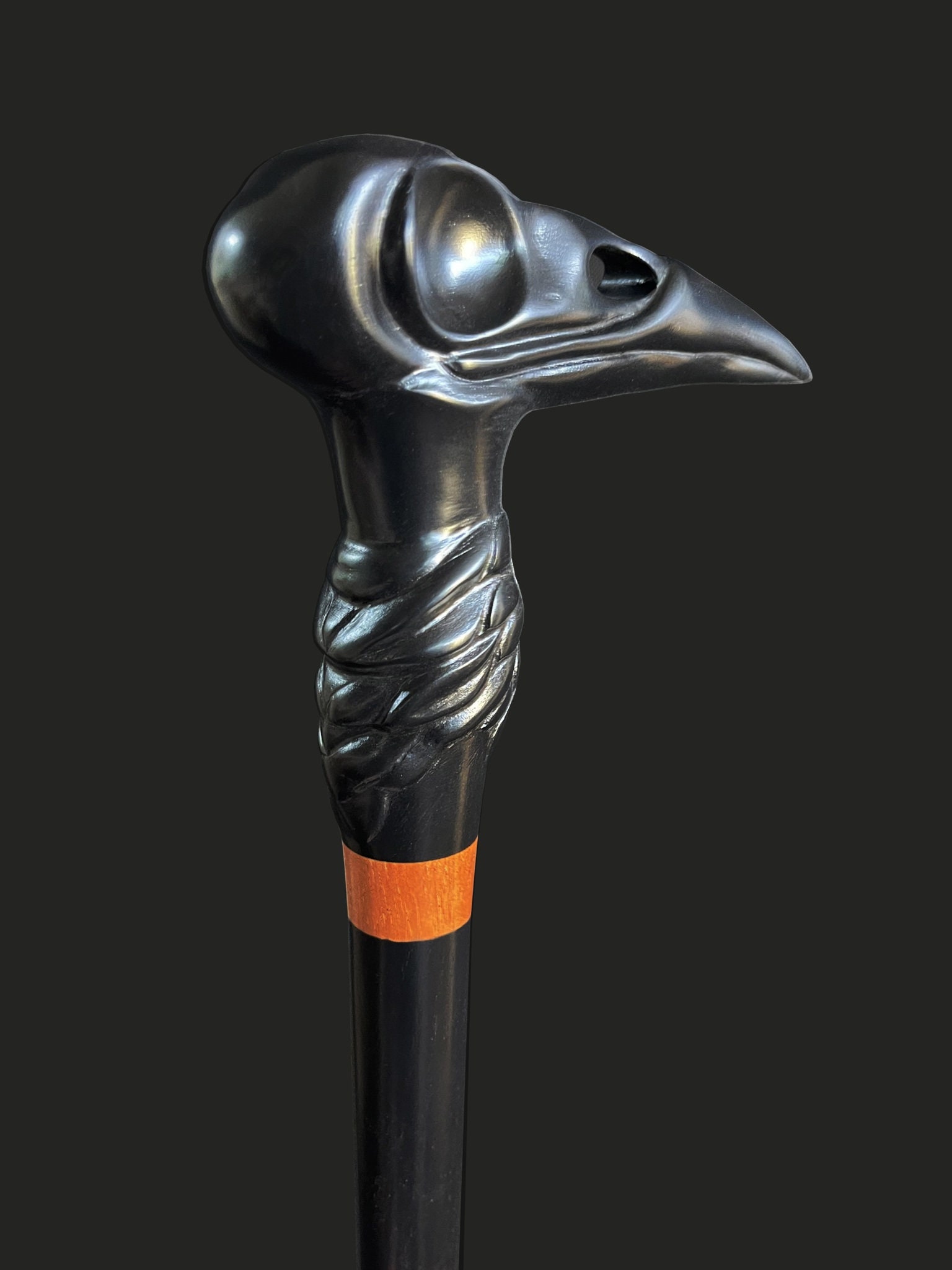 Walking Stick for Woman Black Raven Cane Walking Stick Wood Wooden Cane ...