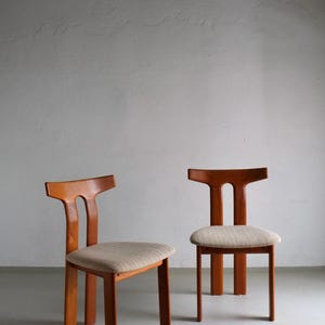 4 Midcentury Teak T-shape Chairs Denmark 1960s - Etsy