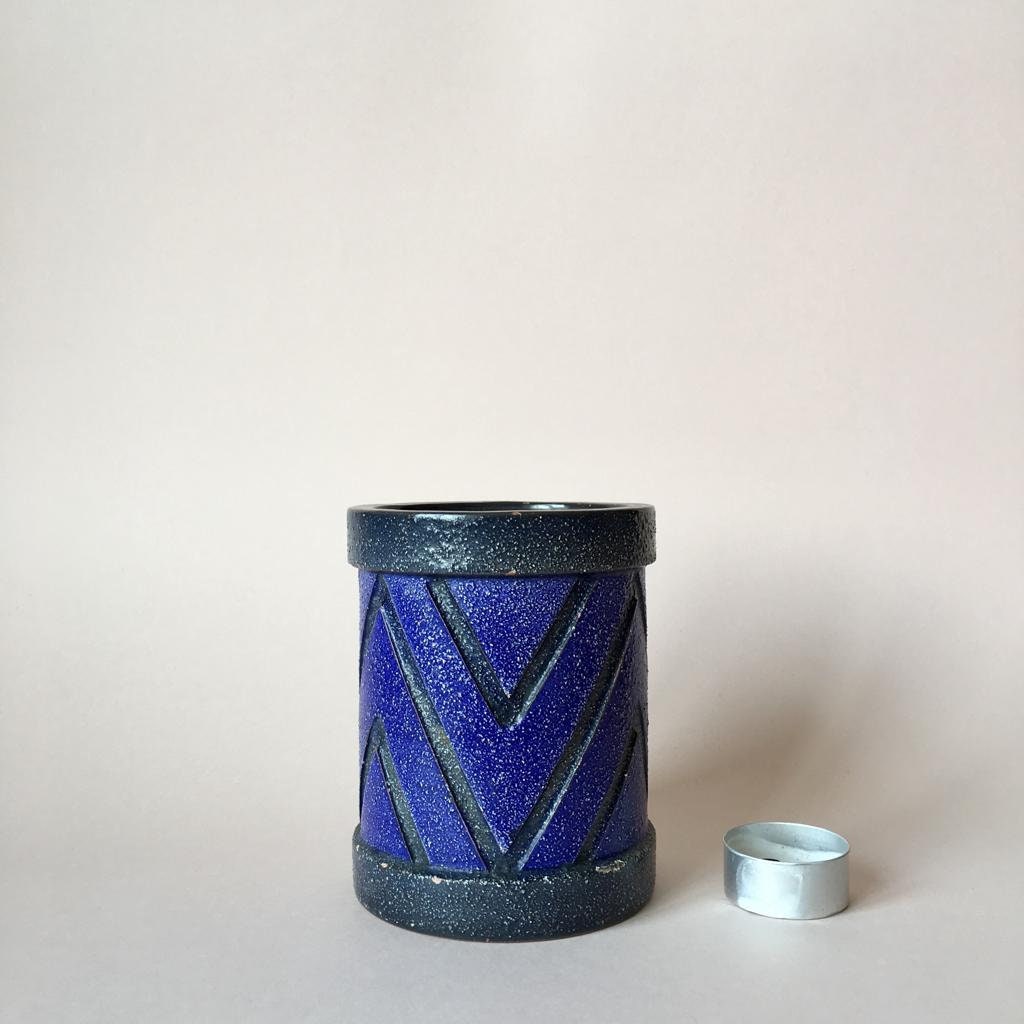 Mid-century Swedish Blue Gray Pottery Vase From Gabriel - Etsy