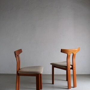 4 Midcentury Teak T-shape Chairs Denmark 1960s - Etsy
