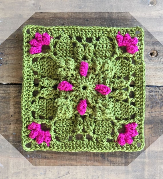 Granny Square Granny's Garden Patch is an Instant - Etsy