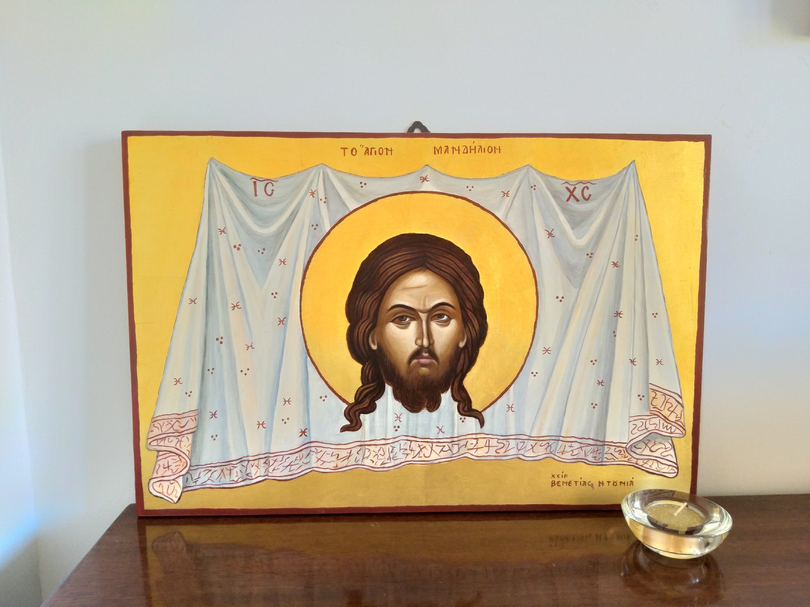 Image of Edessa/ Agion Mandylion / Holy Mandylion. Hand-painted ...