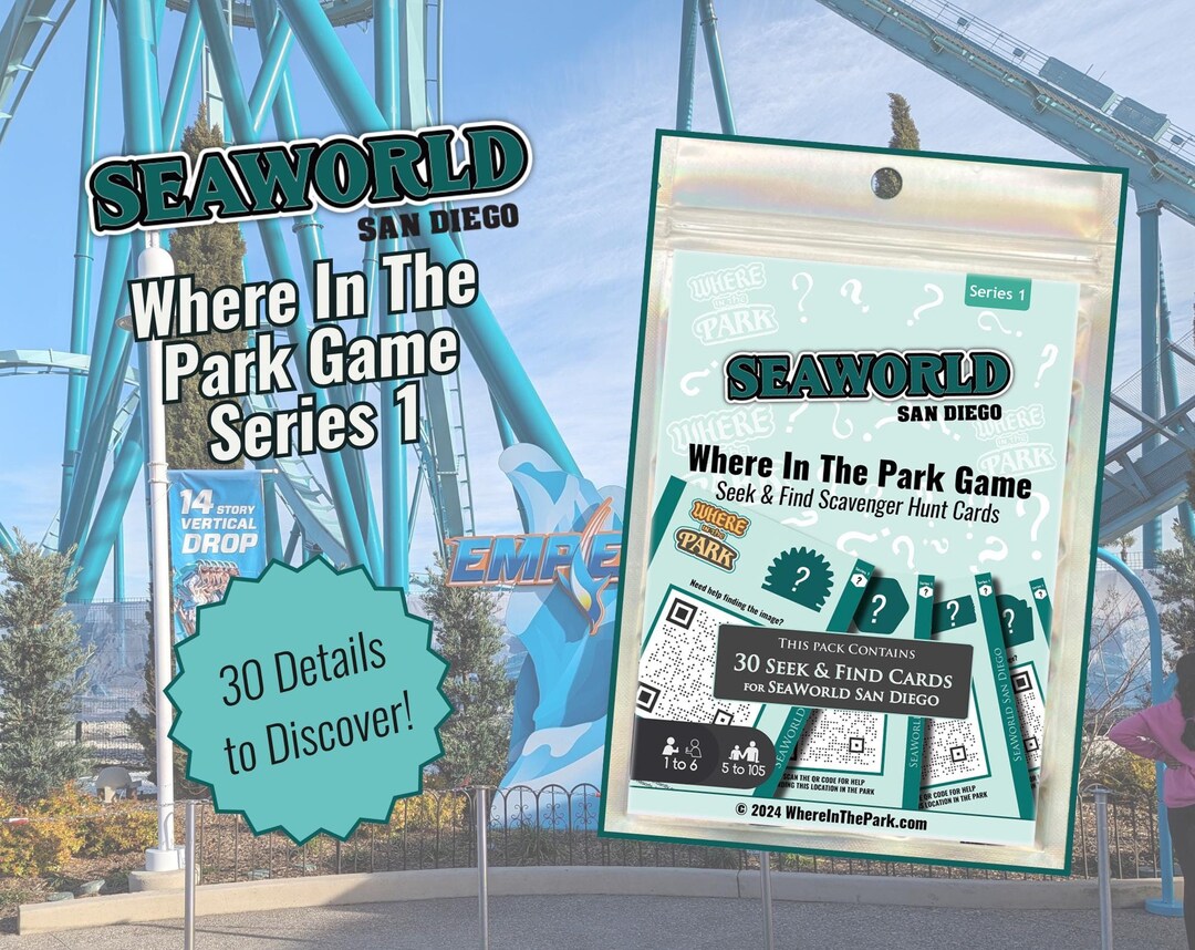 Seaworld San Diego Scavenger Hunt Game, Annual Passholder Gifts, Theme ...