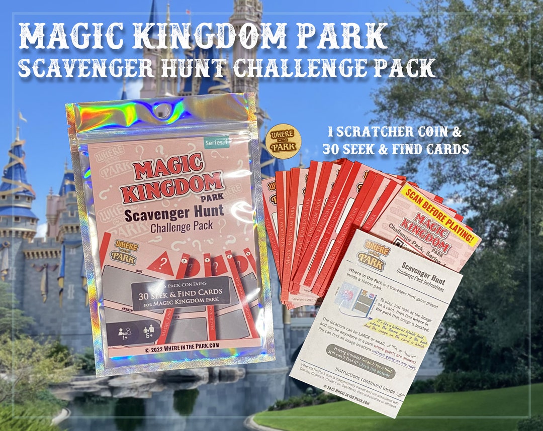 Magic Kingdom Scavenger Hunt, Disney Challenge, Theme Park Treasure ...