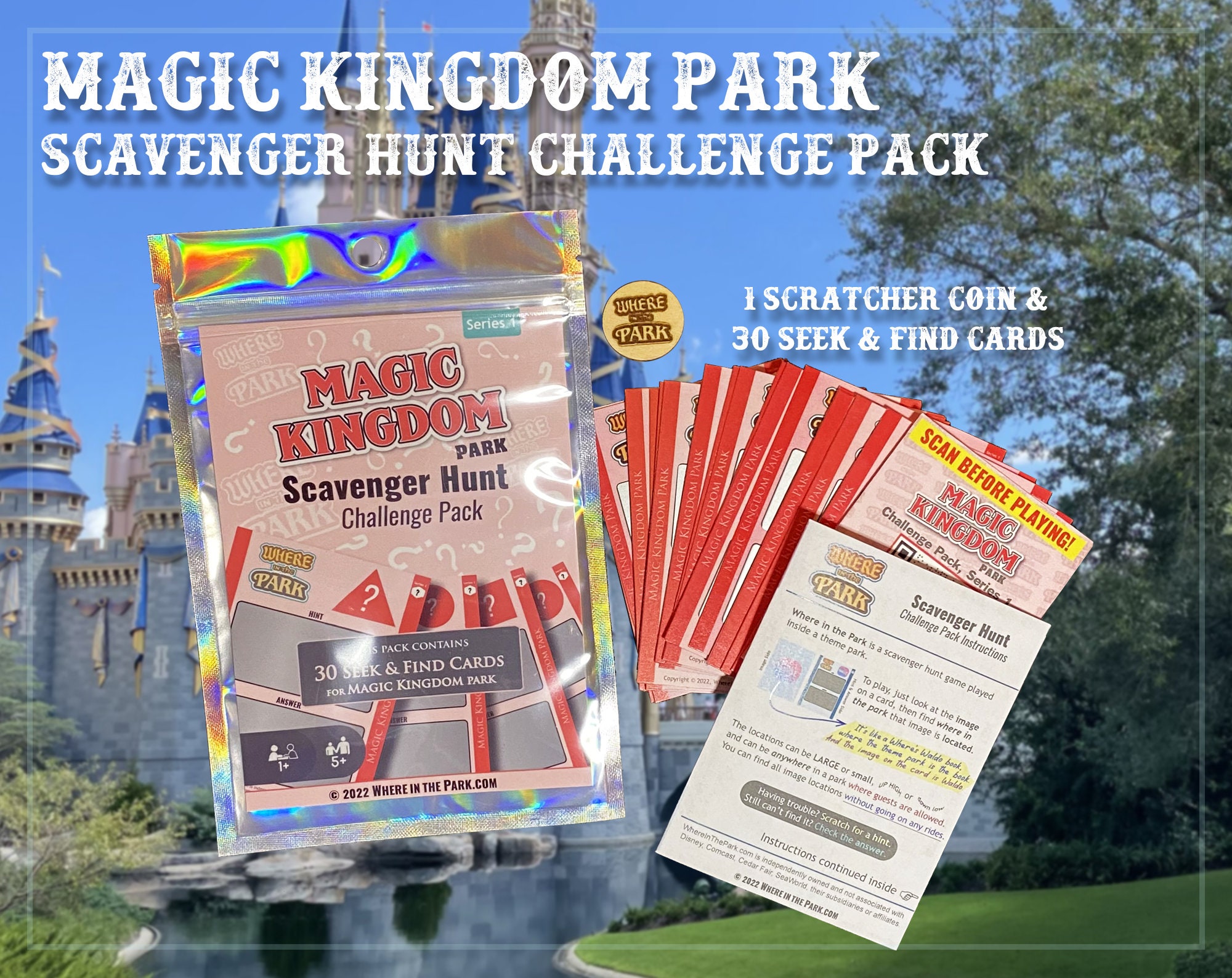 Magic Kingdom Scavenger Hunt, Disney Challenge, Theme Park Treasure ...
