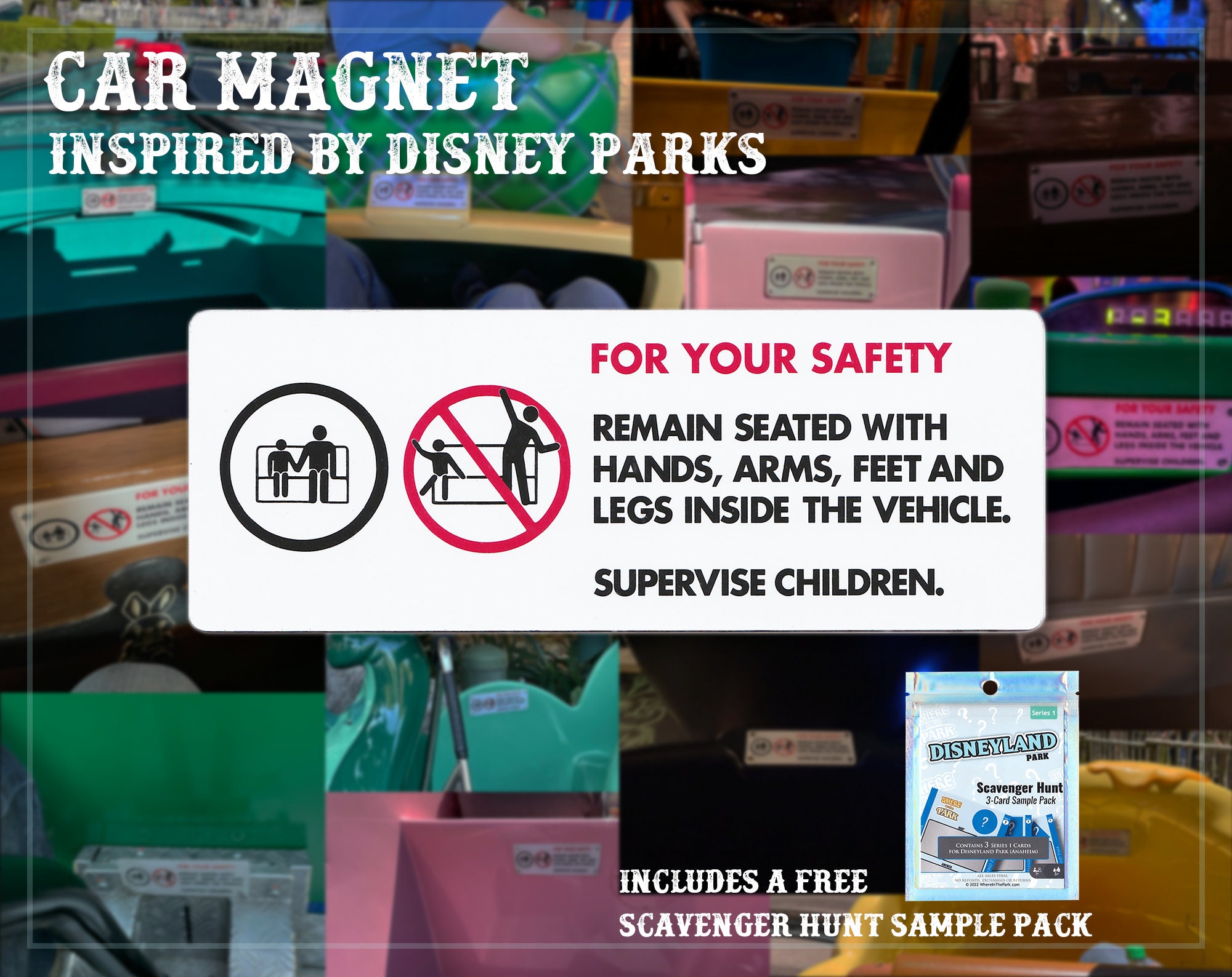 CAR MAGNET, Disney Prop Replica, Disneyland Signage, Walt Disney World ...
