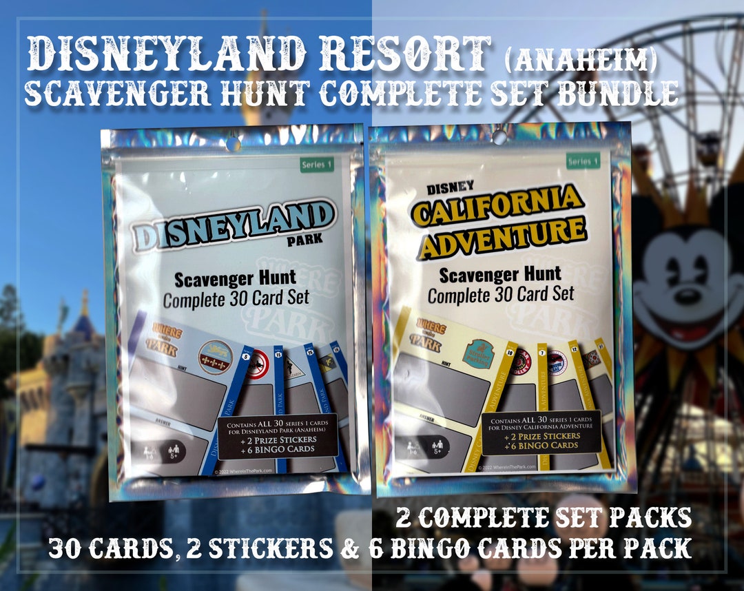 Disneyland Resort Scavenger Hunt Disneyland Bingo California - Etsy