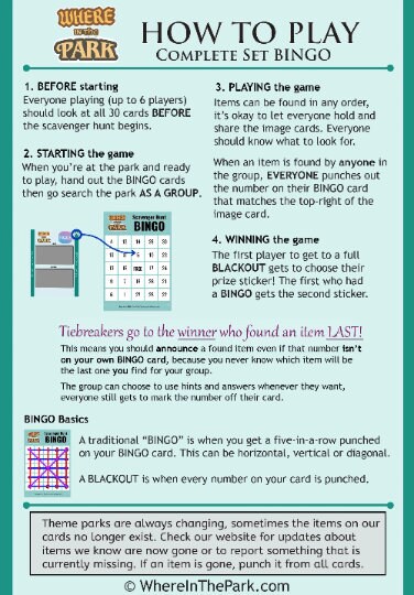 Disneyland Resort Scavenger Hunt Disneyland Bingo California - Etsy