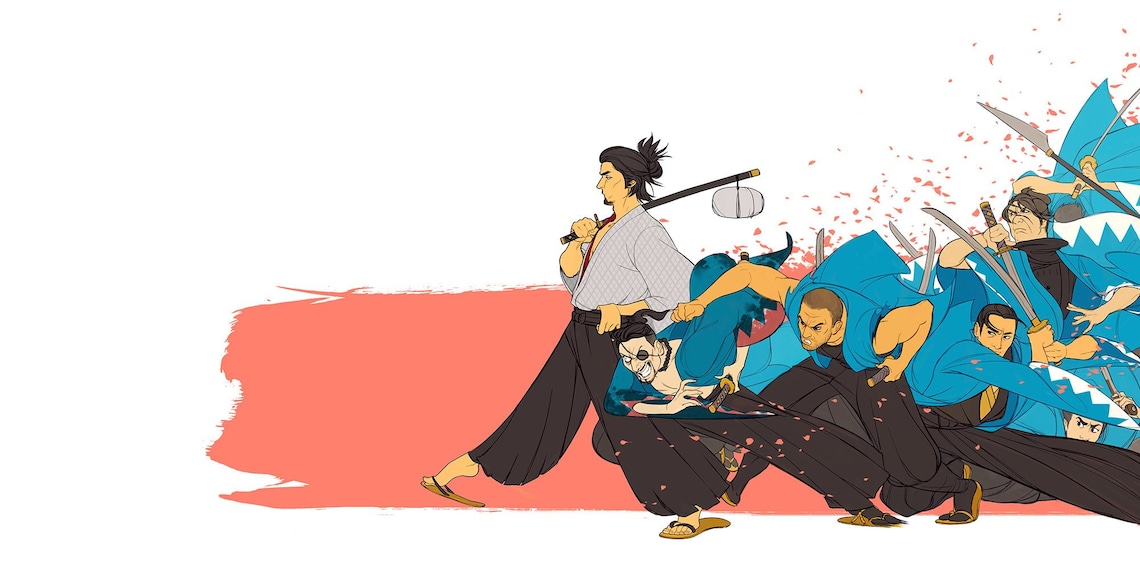 A Shower of Samurai Print - Free Shipping - Etsy