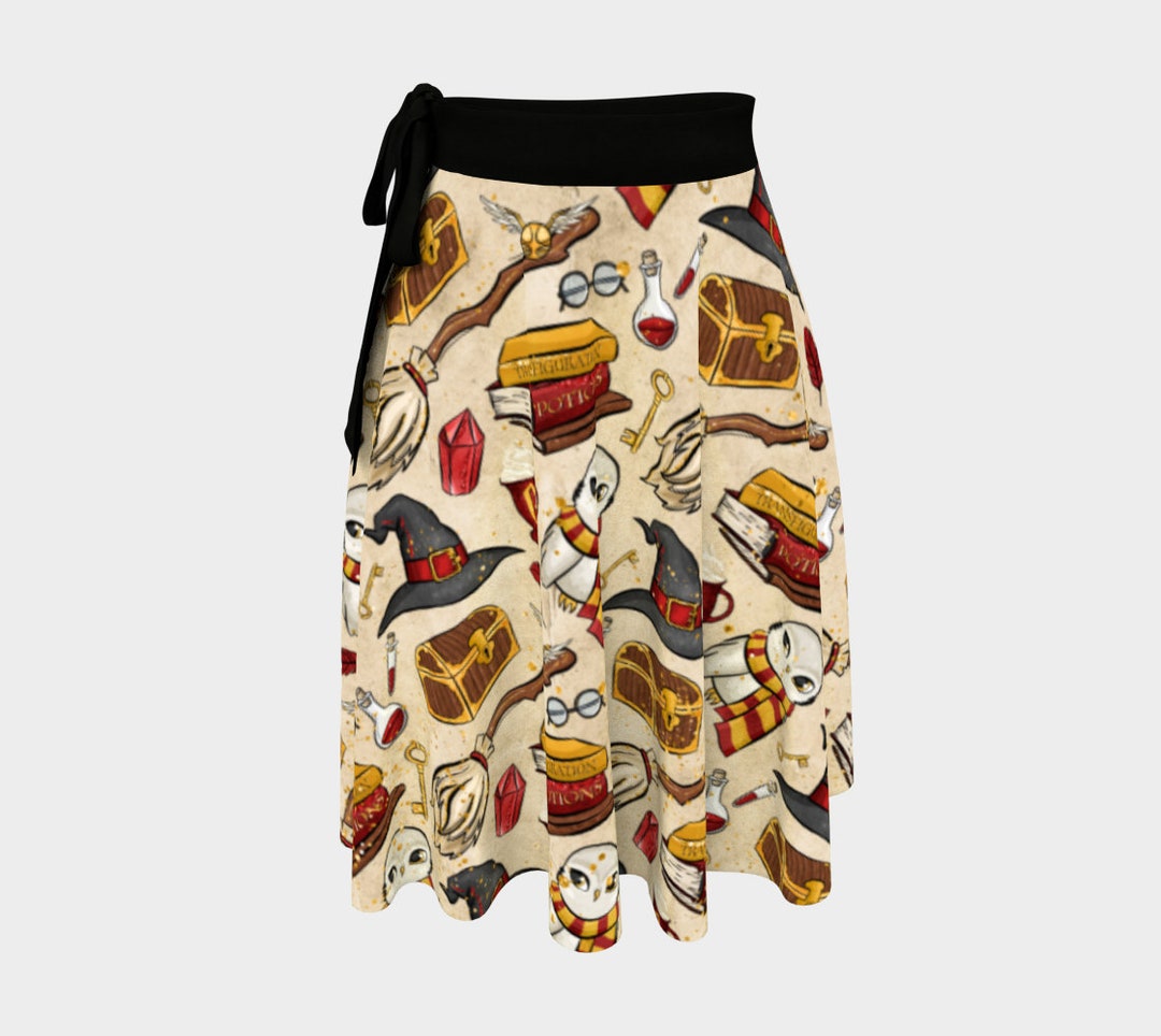 Wizard Pattern Wrap Skirt | Magic-inspired Women’s Skirt | Handmade ...