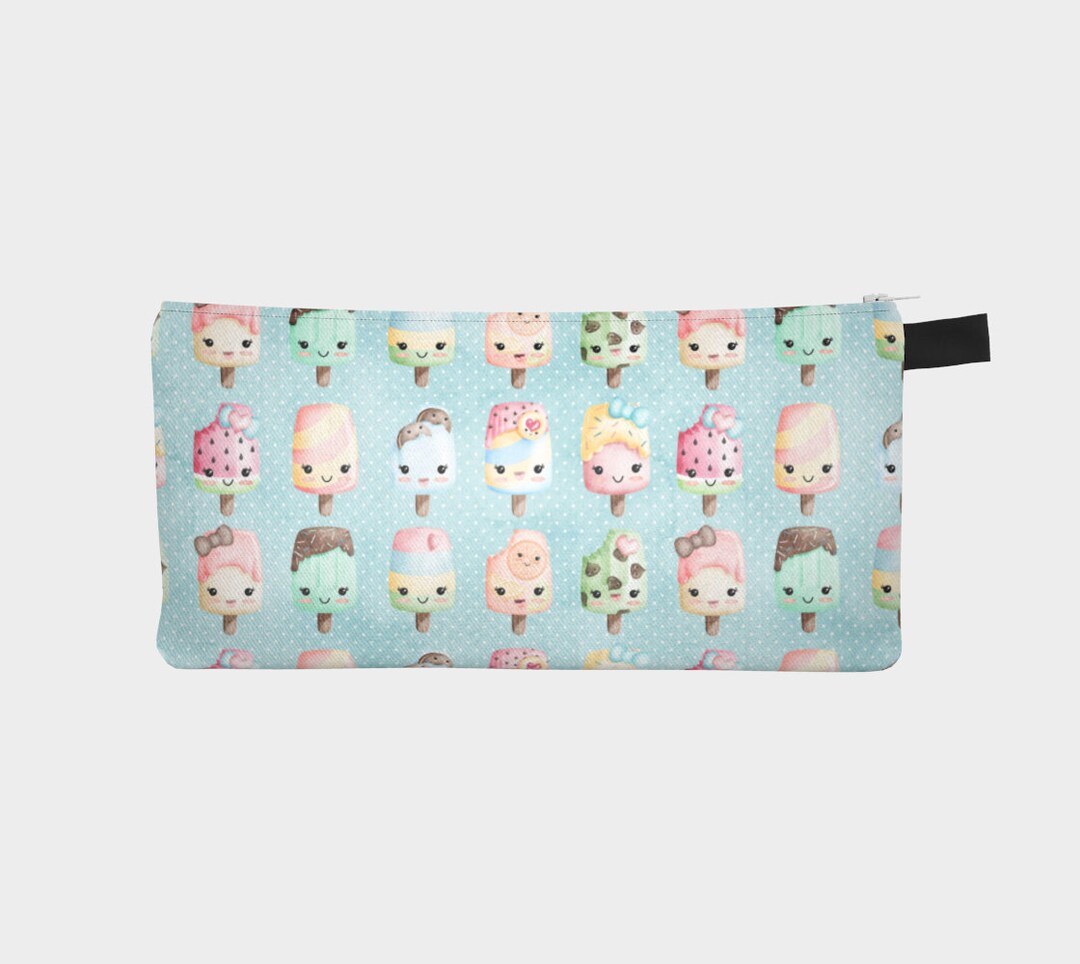 Striped Kawaii Popsicle Pencil Case - Etsy