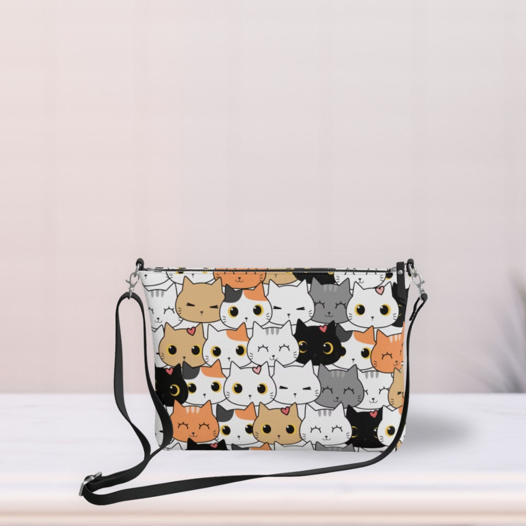 Cute Cat Purse | Vegan Leather Cat Bag | Eco-friendly Feline Bag | Cute ...