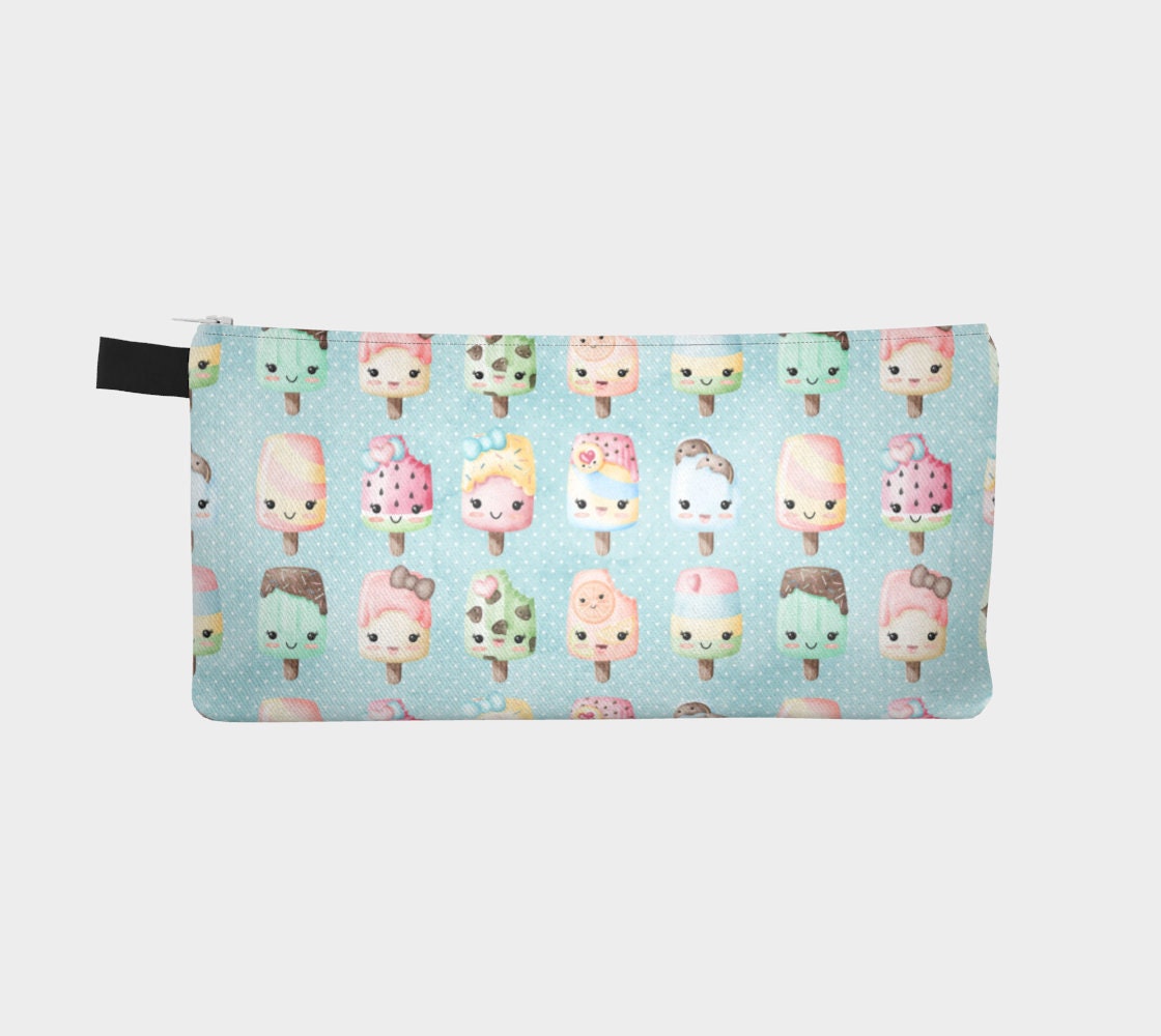 Striped Kawaii Popsicle Pencil Case - Etsy