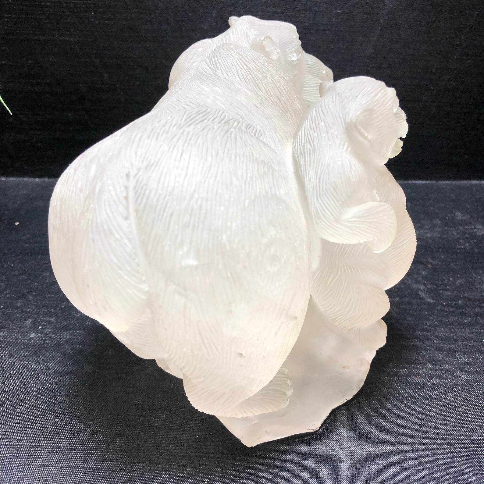 Natural Quartz Rock Crystal Carving White bear Carved works | Etsy