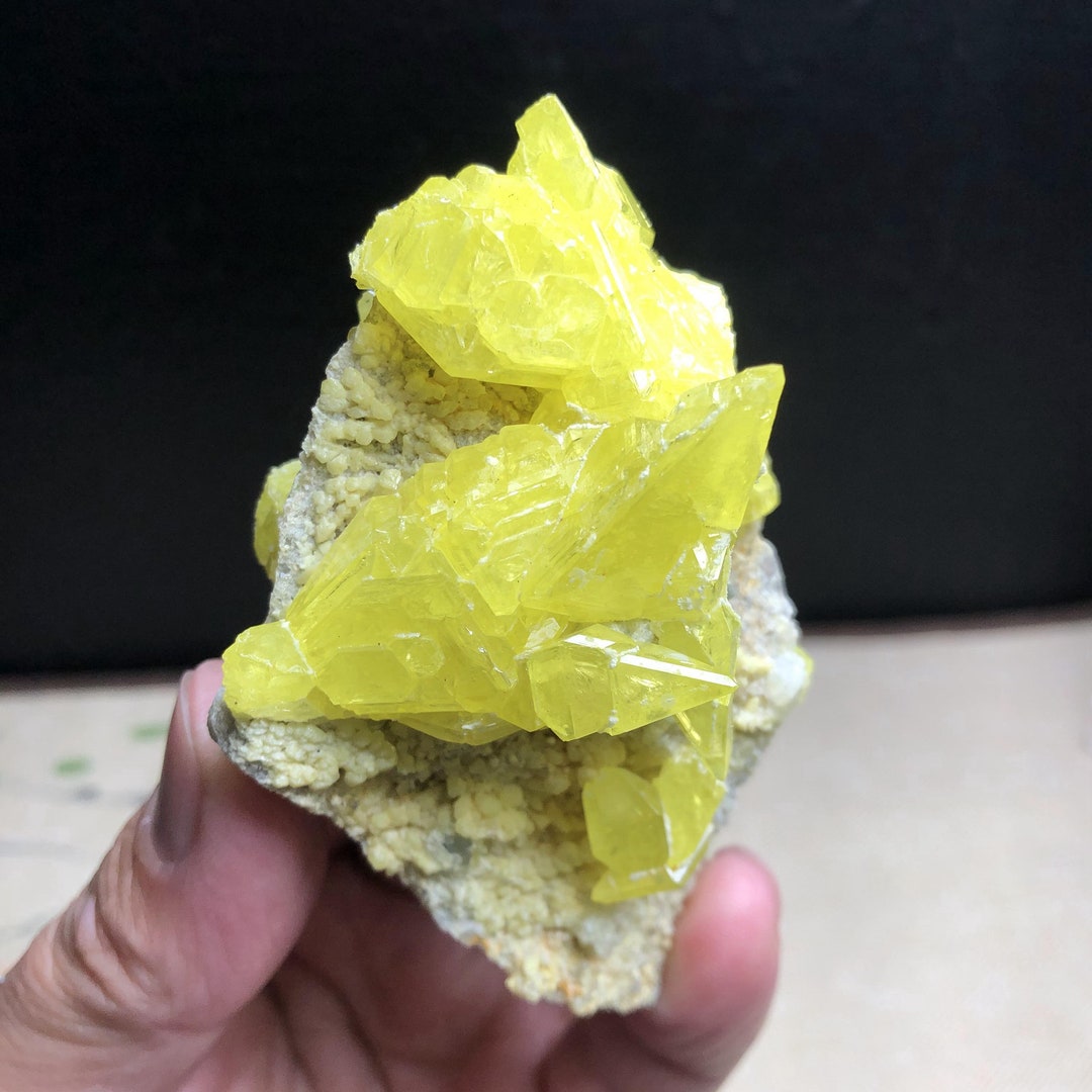 Native Sulfur Crystal Natural Raw Irregular Shape Yellow Native Sulfur ...